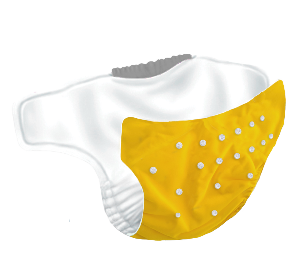 Reusable Cloth Diaper – Yellow (Free Size) – Velona